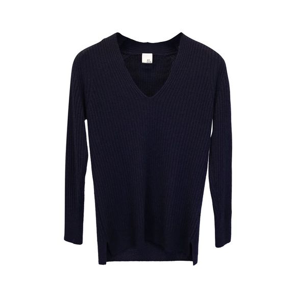 IRIS & INK | Sweaters | Iris Ink Vneck Sweater In Navy Blue Cashmere ...